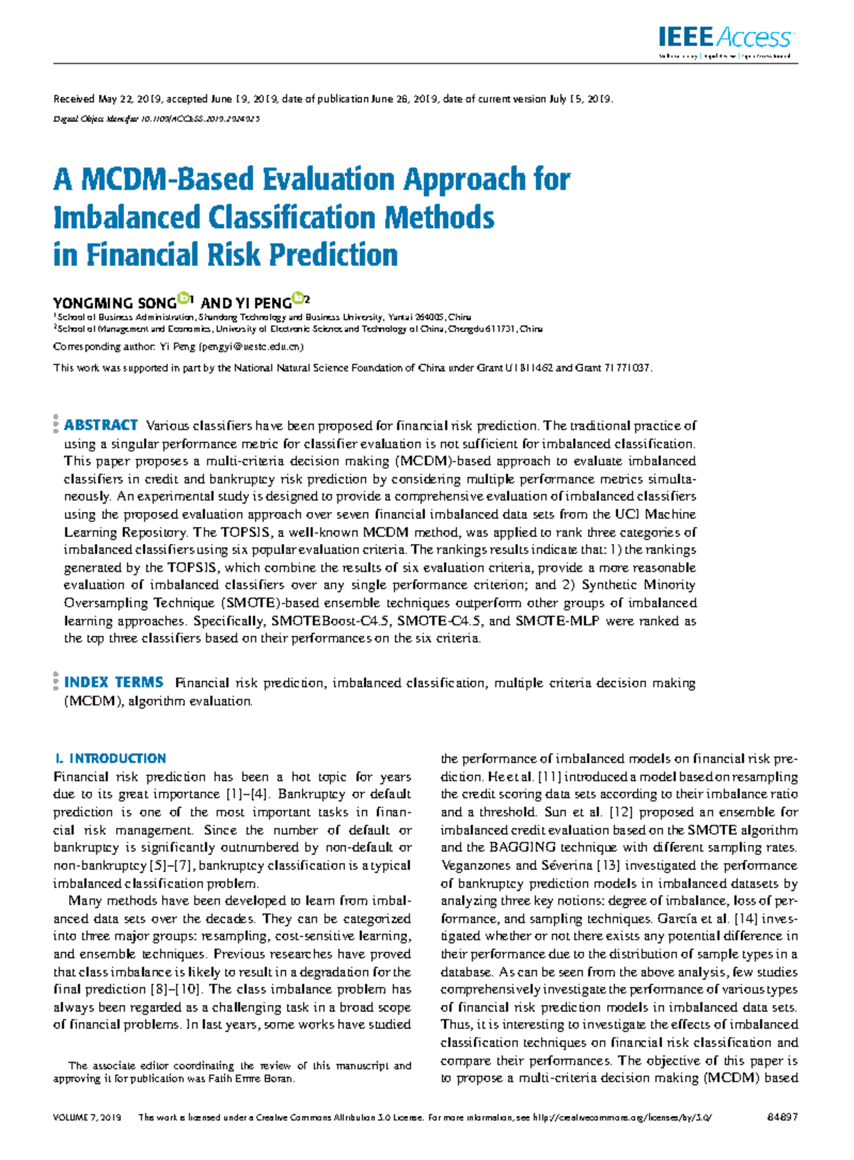 1.A MCDM-Based Evaluation Approach for Imbalanced Classification ...