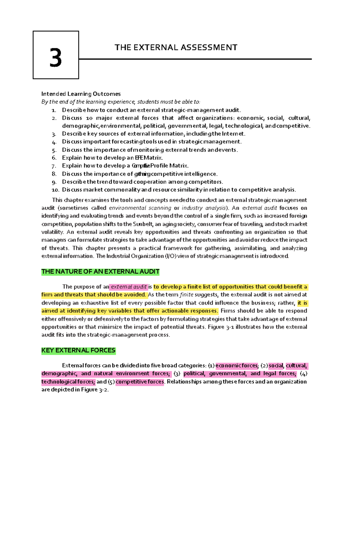 Chapter-3 - C3 Lecture - THE EXTERNAL ASSESSMENT Intended Learning ...