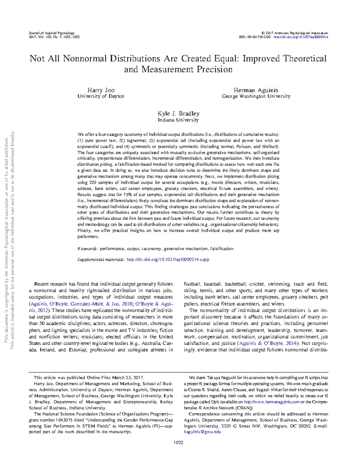 Not all nonnormal distributions are - Not All Nonnormal Distributions ...