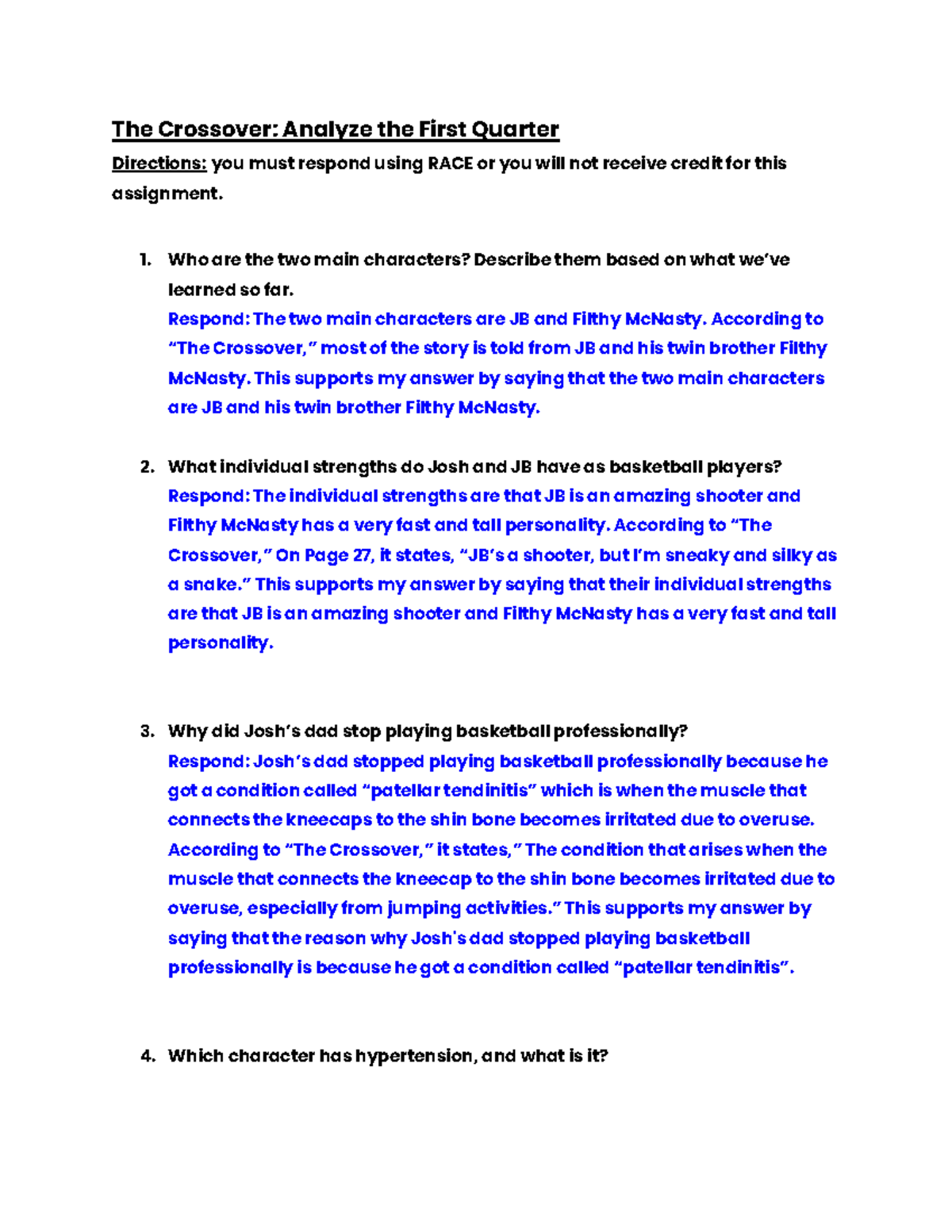Ranadheer Kummithi [ Student] - The Crossover Analyze the First Quarter ...