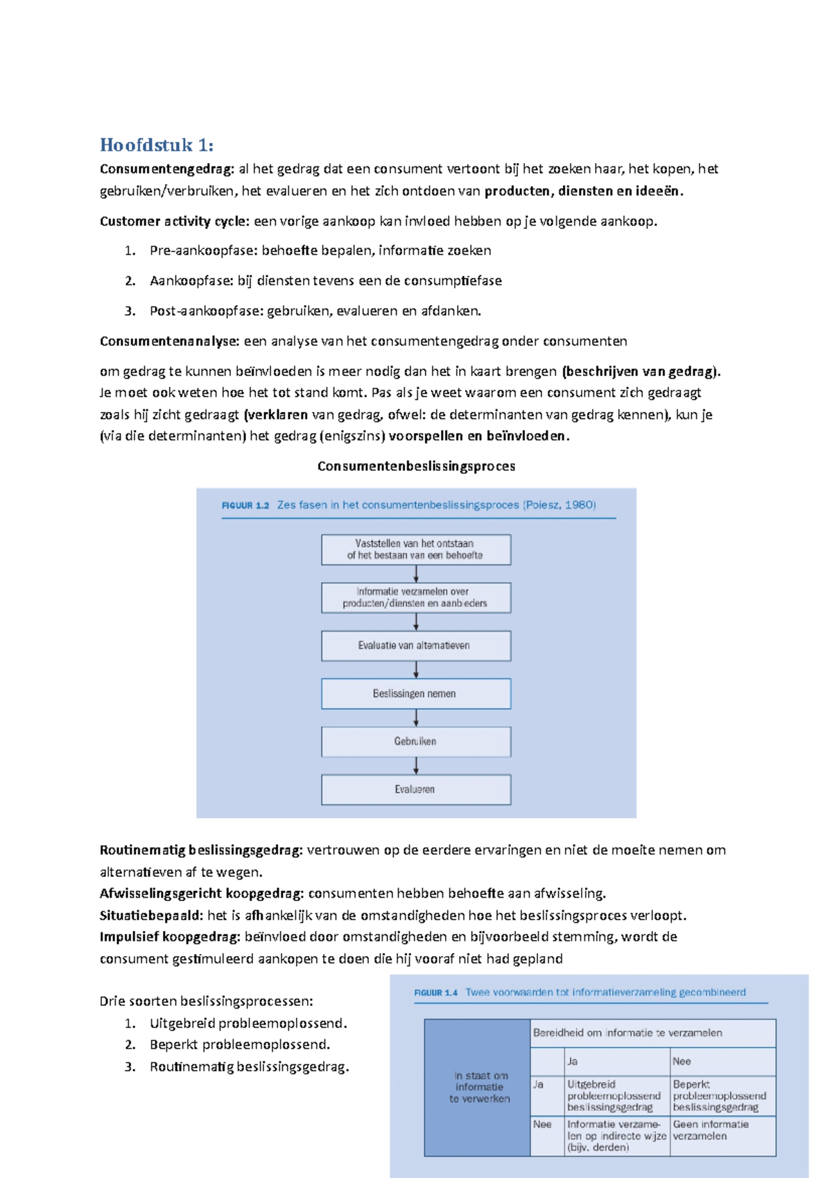 Samenvatting consumentengedrag - Hoofdstuk 1: Consumentengedrag: al het ...