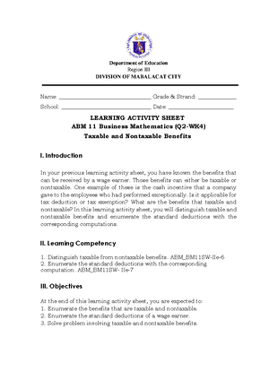 Business Mathematics Module 14 Overtime Pay - Business Mathematics ...