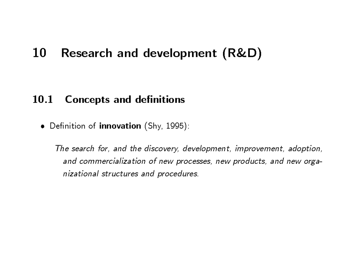 10. R&D - Apontamentos de economia industrial - 10 Research and ...