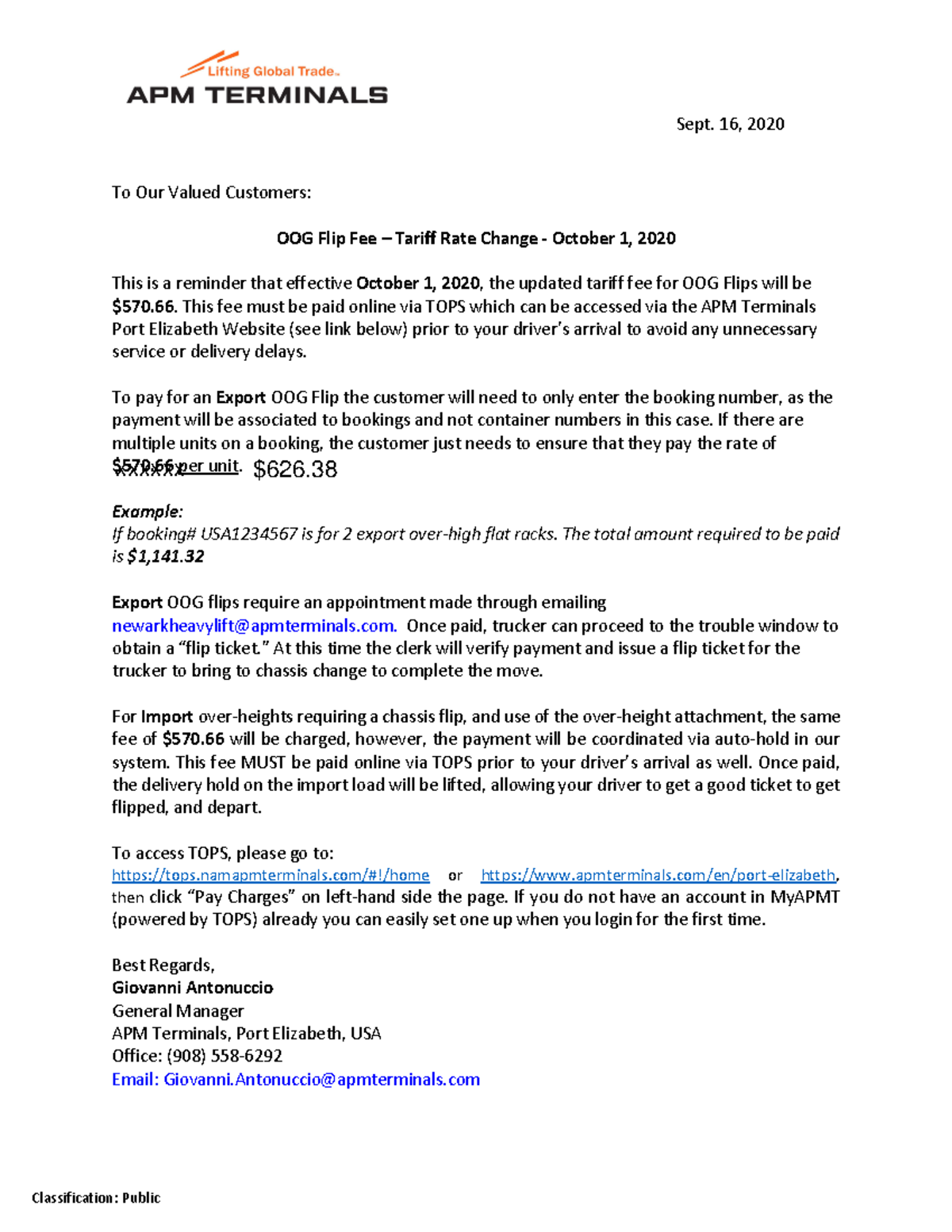 OOGflip 10-1-20 - OOG - Classification: Public Sept. 16, 2020 To Our ...