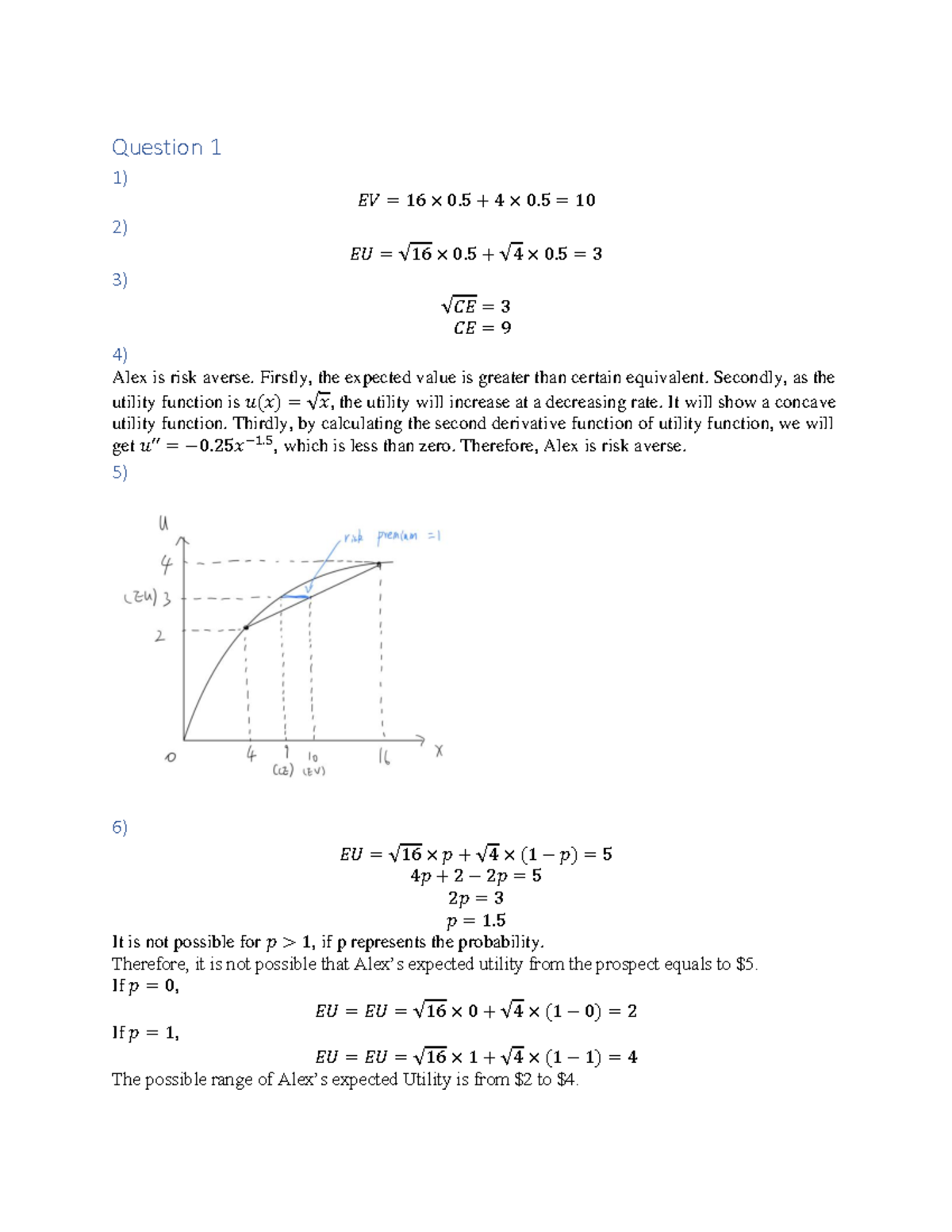 Ass3 - Behavioral Economics Assignment 3 question - Question 1 1) 𝔸þ ...