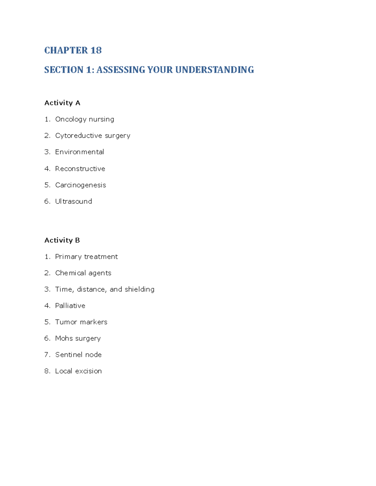 AKW Chapter 18 - information - CHAPTER 18 SECTION 1: ASSESSING YOUR UNDERSTANDING Activity A ...
