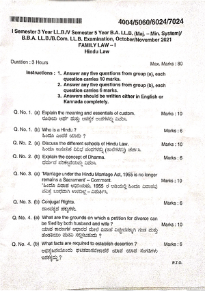 5 years Bcom LLB syllabus - Exam pattern - Studocu