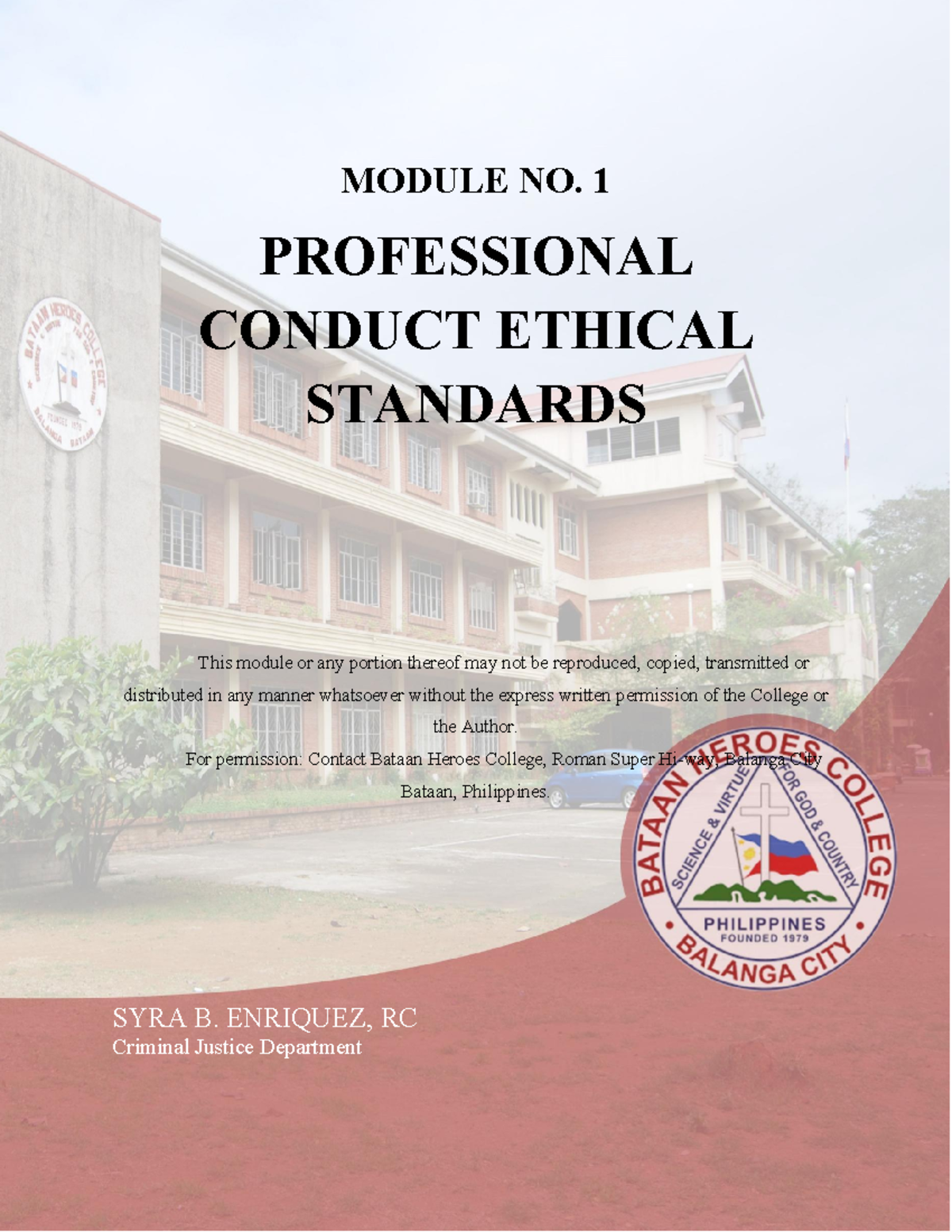 Module 1 - Professional Conduct ethical standards - MODULE NO. 1 PROFESSIONAL CONDUCT ETHICAL ...