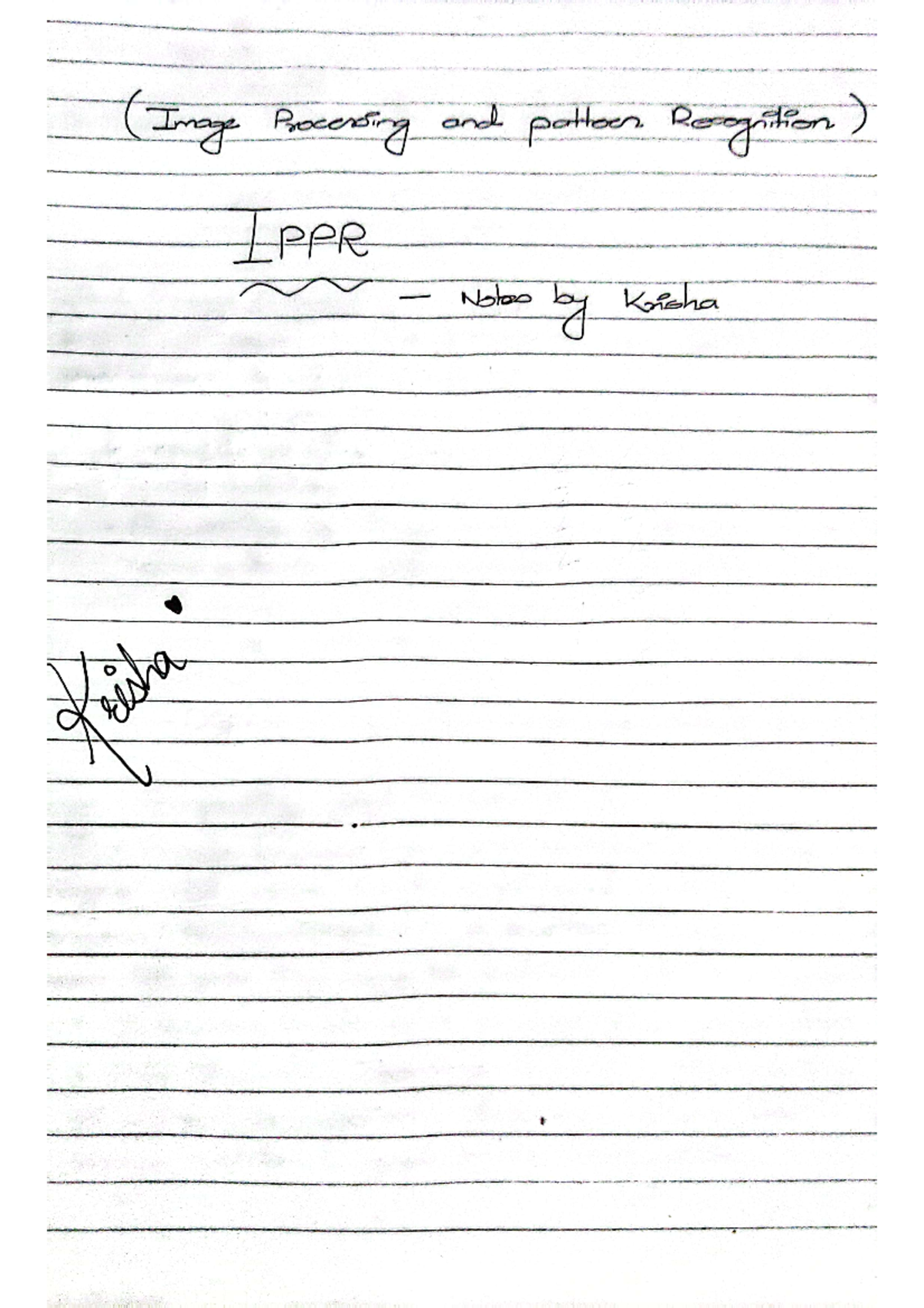 Ipprnotes - Image Processing and Pattern Recognition - Studocu