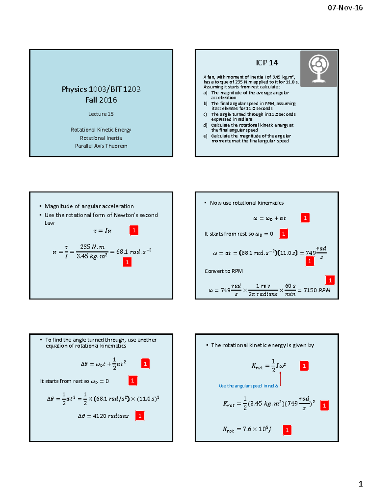 Phys1003 F2016 lecture 15 complete - Warning: TT: undefined function: 32 Warning: TT: undefined ...