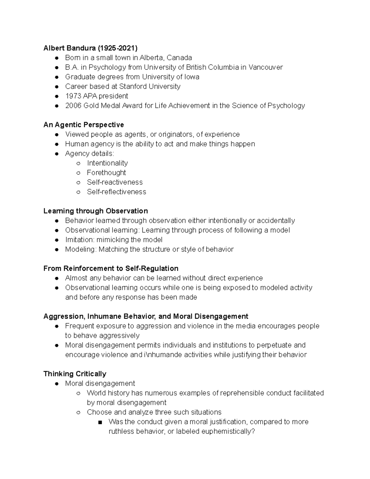 PSY311 Ch. 9 Social Learning Theories Albert Bandura - Albert Bandura ...