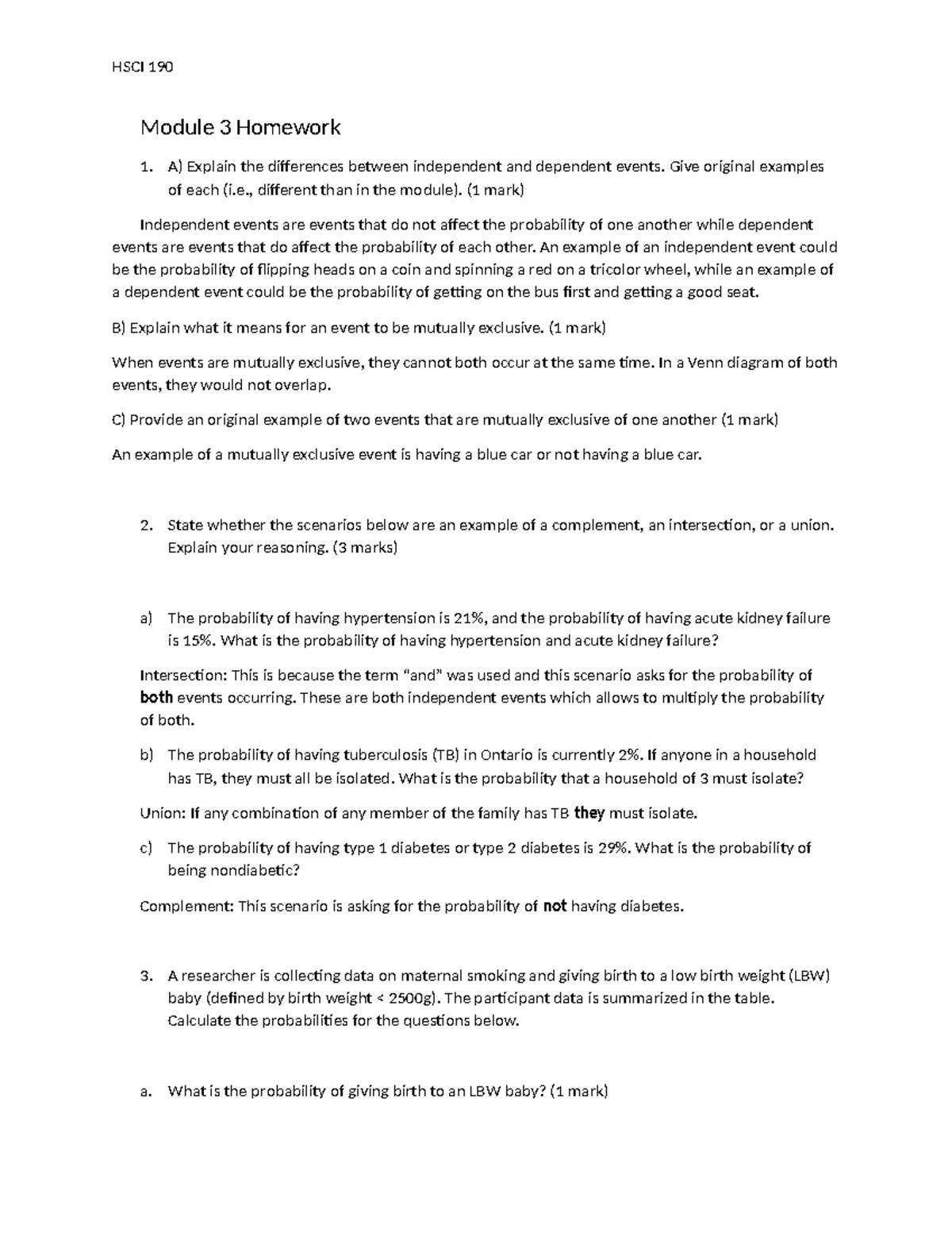 Module 3 Homework Module 3 Homework 1 A Explain The Differences