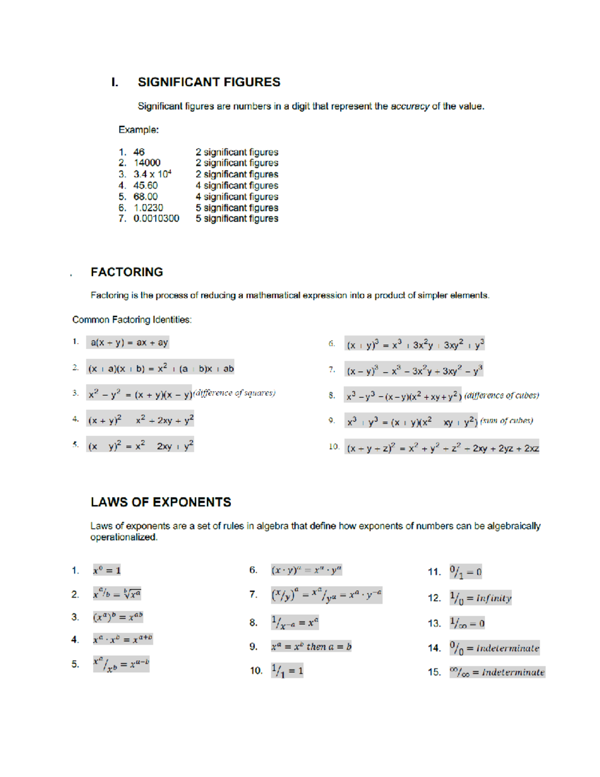 MEST-1-handouts - Engineering Math - BS Mechanical Engg - Studocu