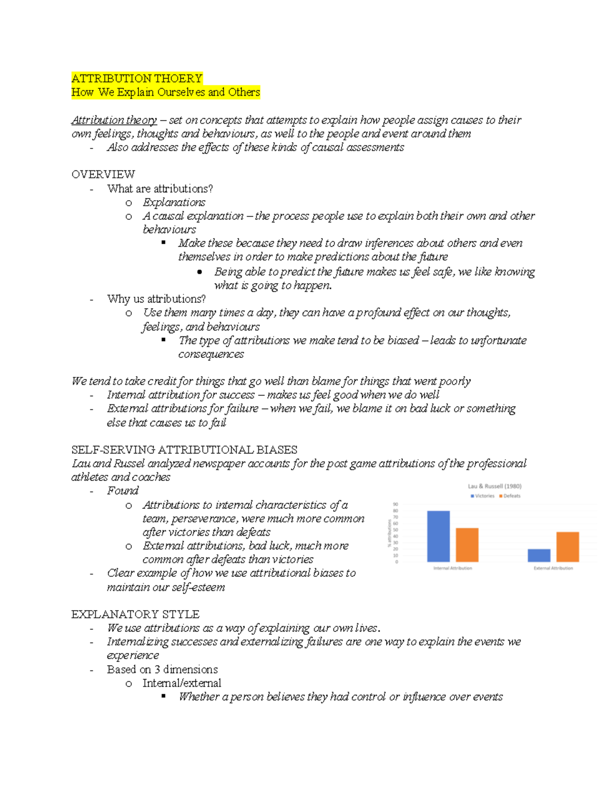 Lecture 3 - attribution theory - ATTRIBUTION THOERY How We Explain ...