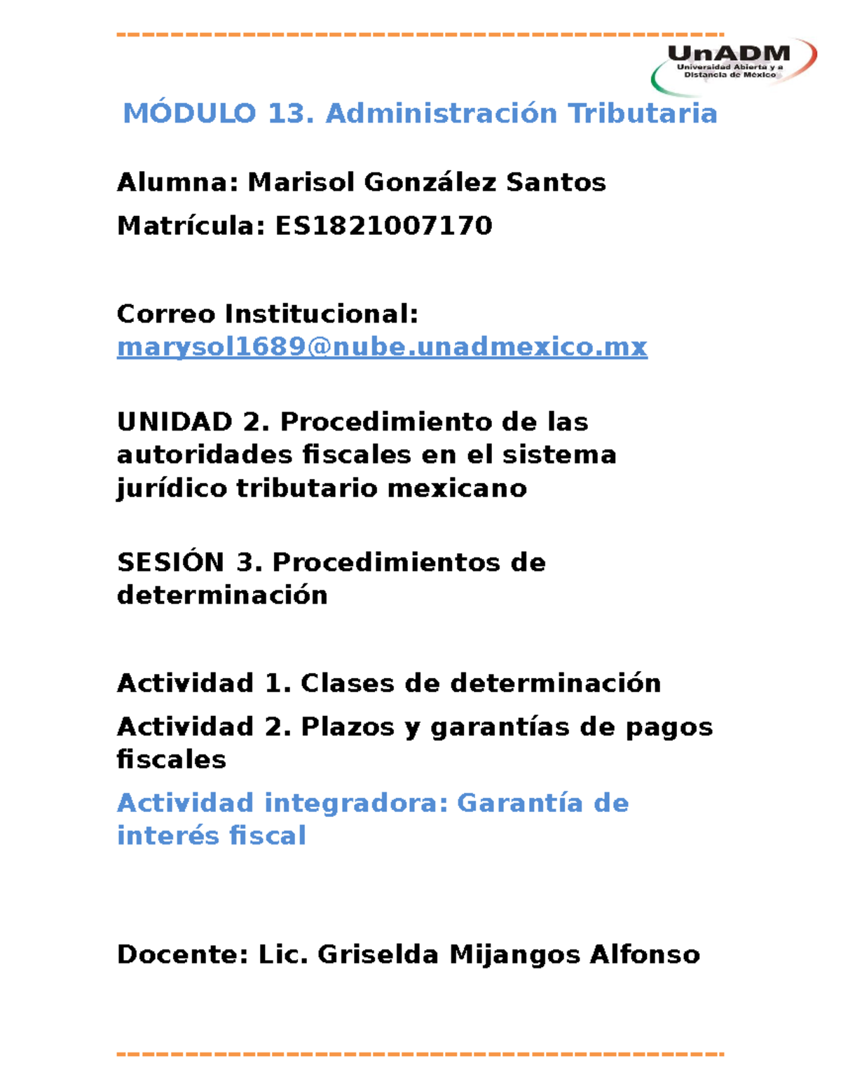 M13 U2 S3 MAGS - apuntes de apoyo para el modulo 14 - MÓDULO 13 ...