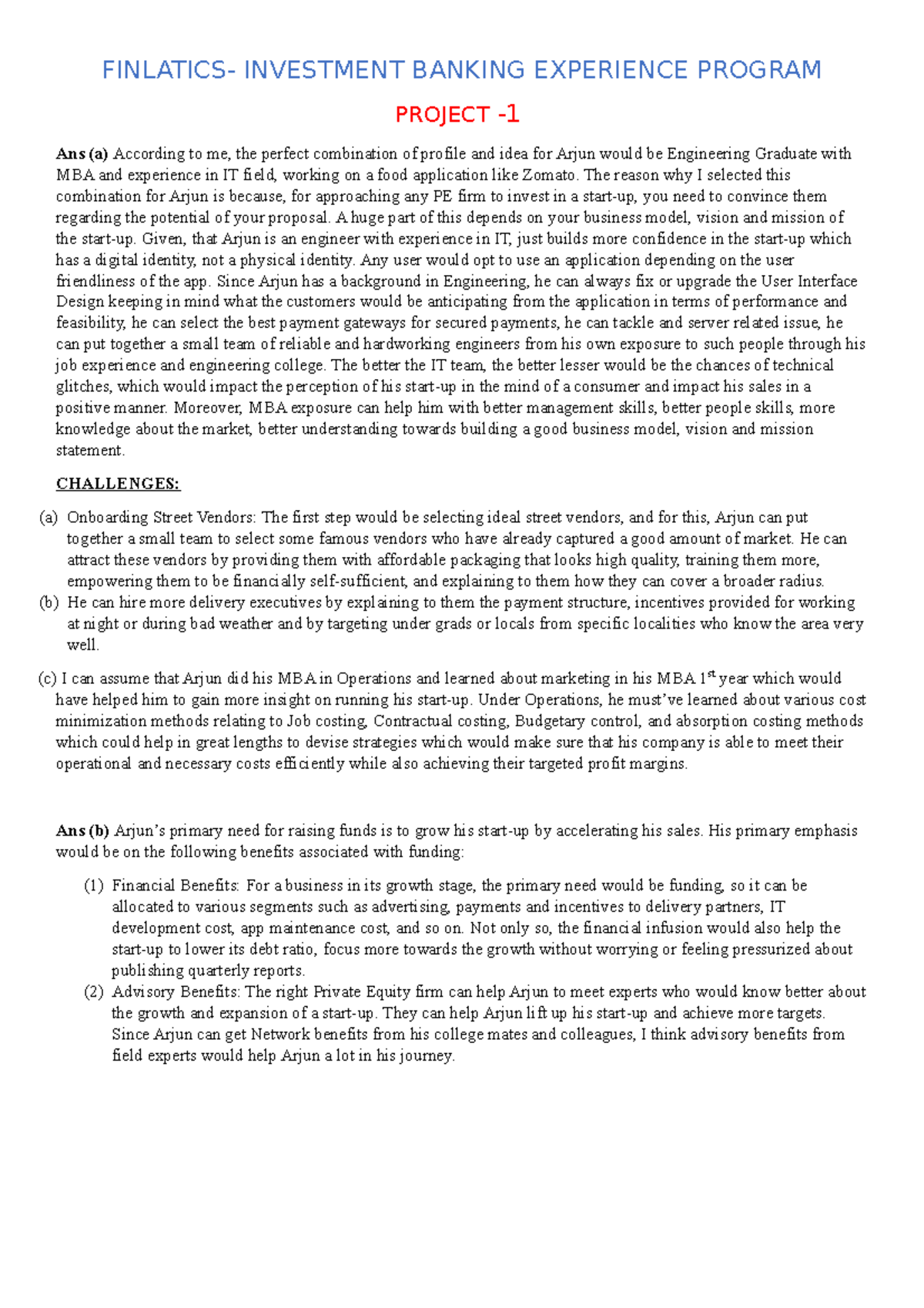 Finlatics IBEP Project 2021 - FINLATICS- INVESTMENT BANKING EXPERIENCE ...