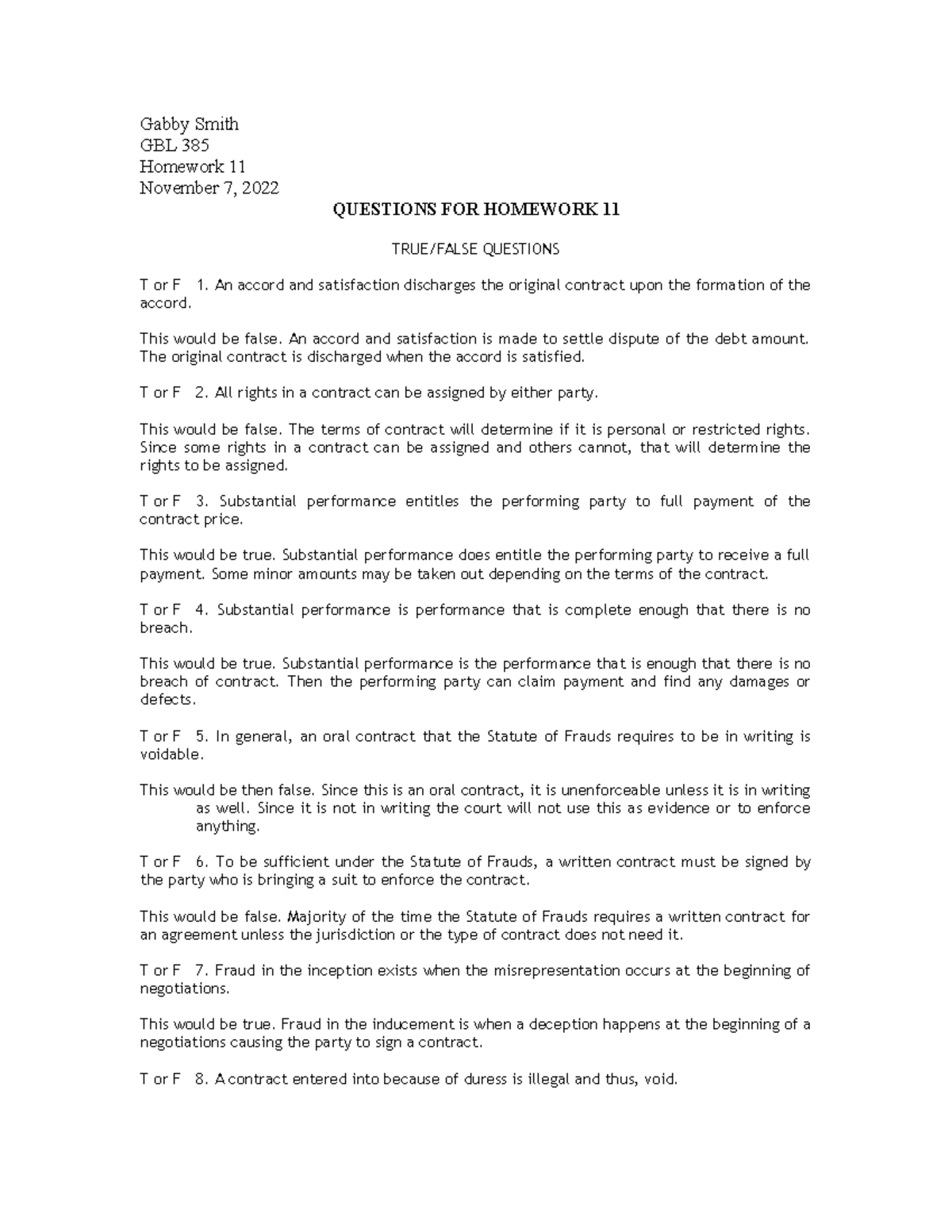 Homework 11 Assignment - Gabby Smith GBL 385 Homework 11 November 7 ...