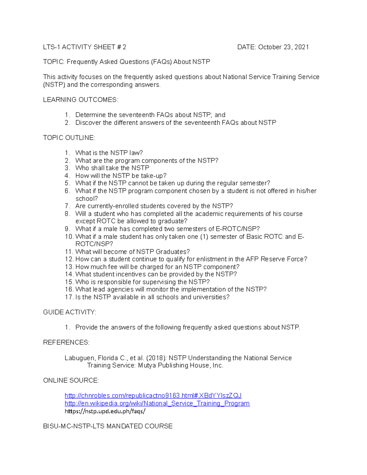 Local media 5199448785580770314 - LTS-1 ACTIVITY SHEET # 2 DATE ...