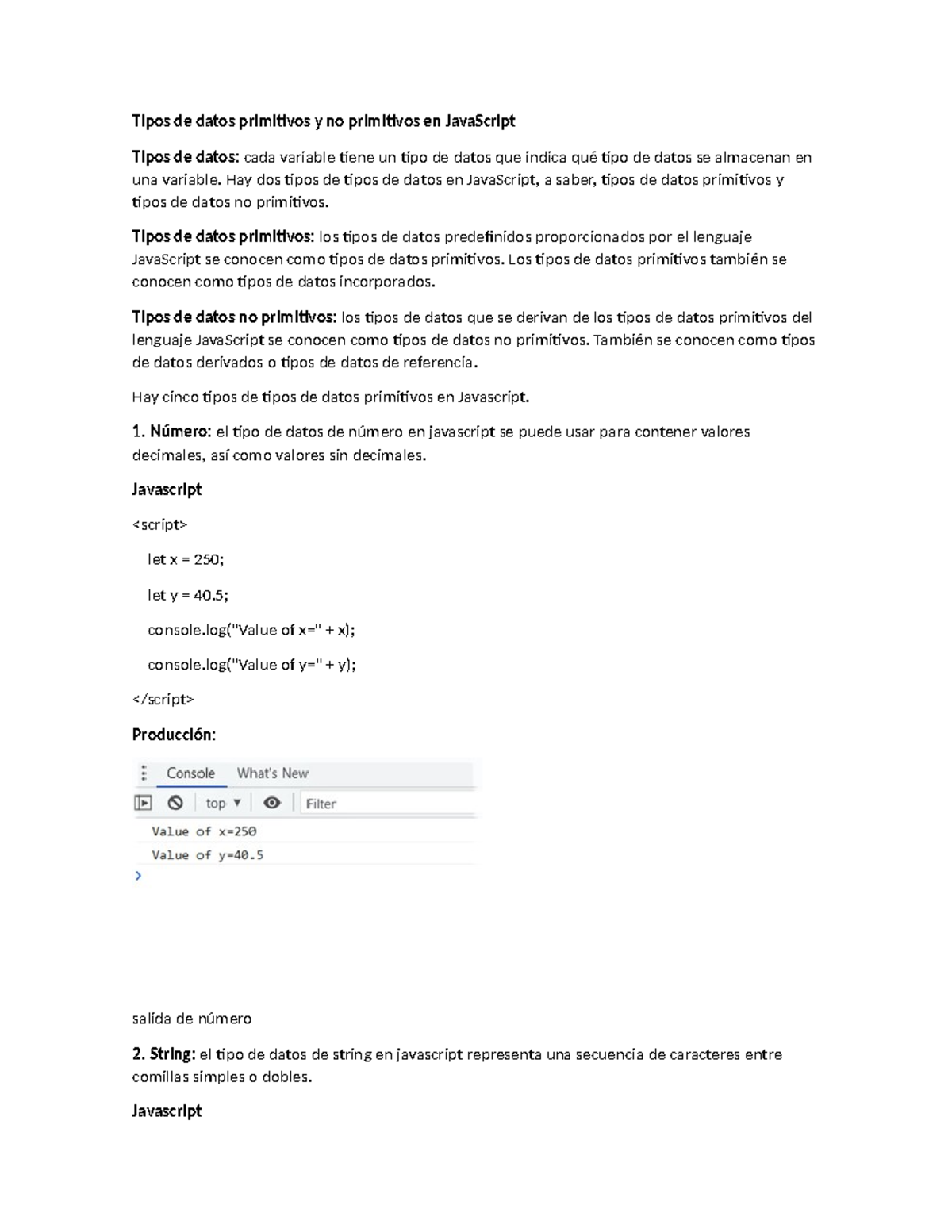 Tipos DE Datos - Resumen Procesos de fabricación - Tipos de datos ...