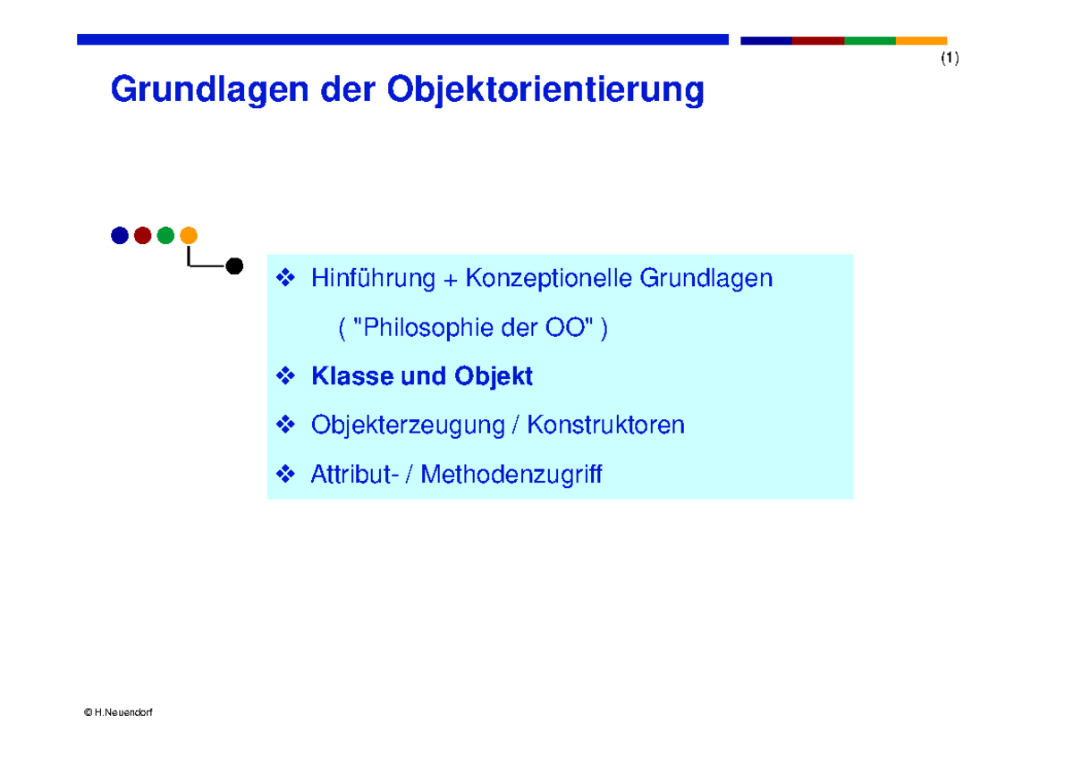 Java1 OO Grundlagen - Grundlagen der Objektorientierung Hinführung ...