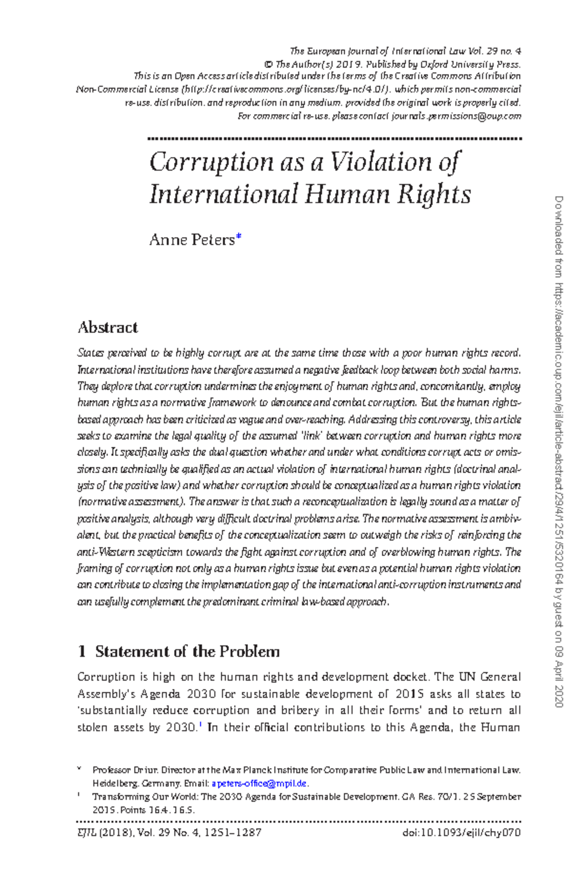 Corruption as a Violation of International Human R - The European ...