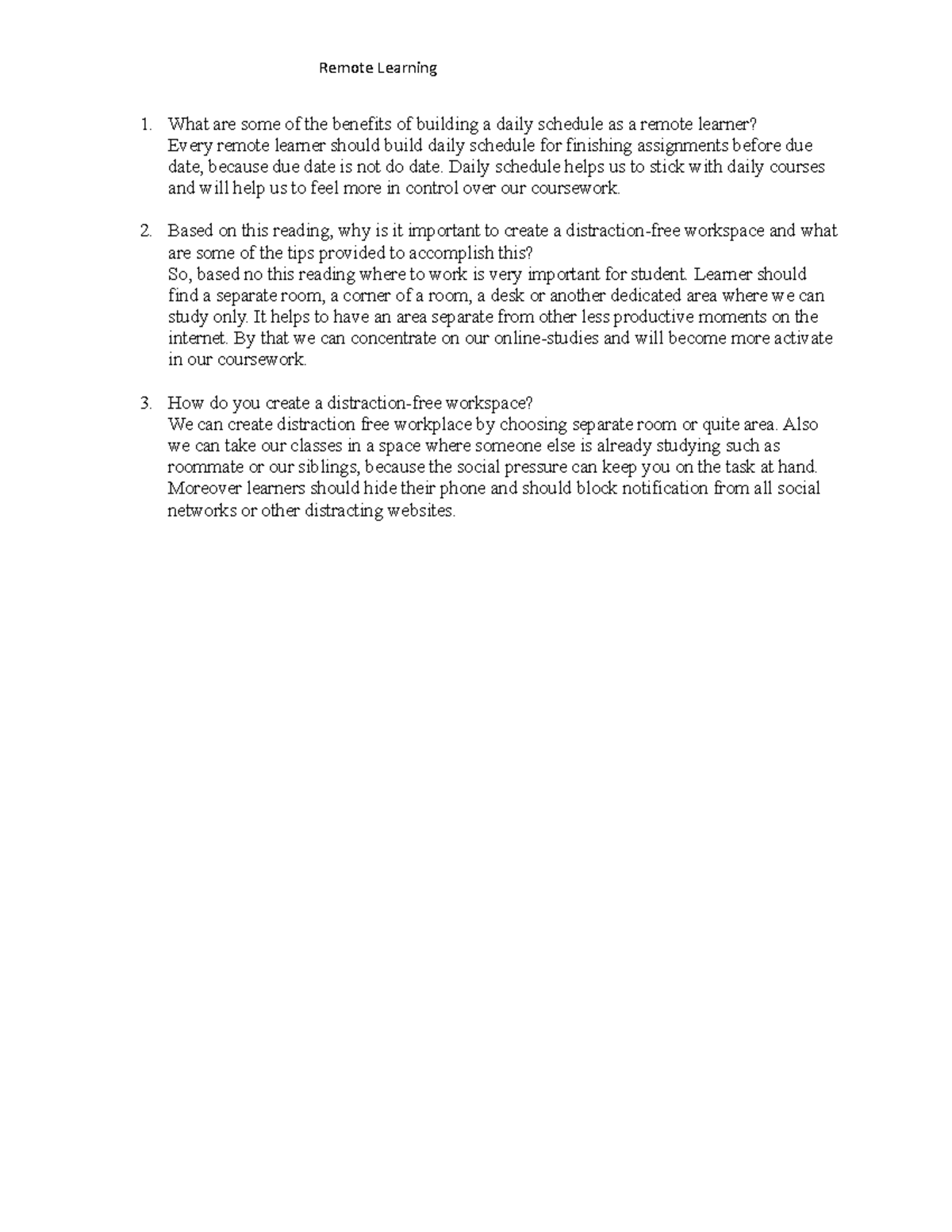 Remote learning - Remote Learning What are some of the benefits of ...