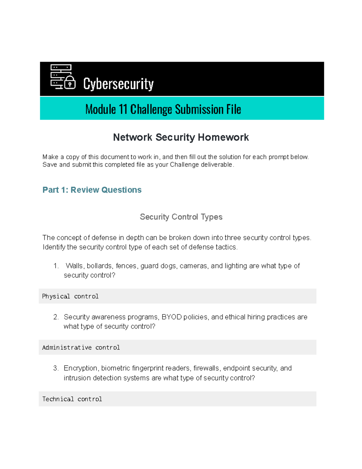 Network Security Challenge - Cybersecurity Module 11 Challenge ...