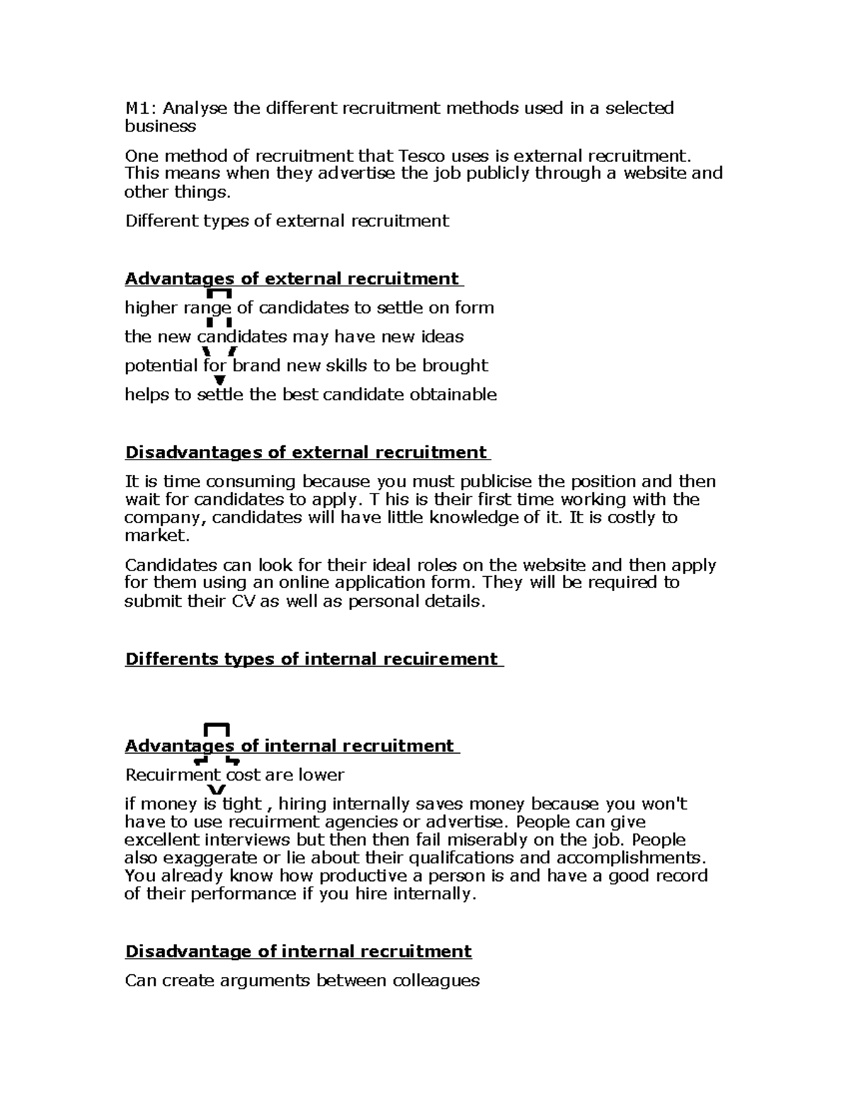 M1 and D1 Coursework - d1 and m1 - M1: Analyse the different ...