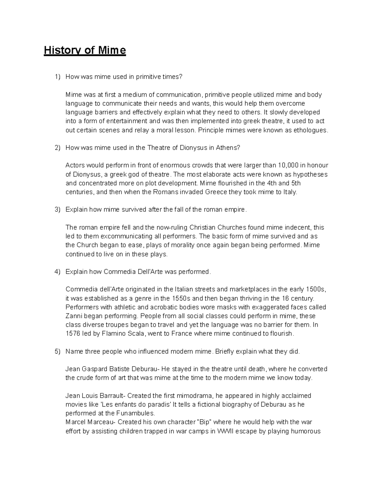 History of Mime - History of Mime How was mime used in primitive times ...