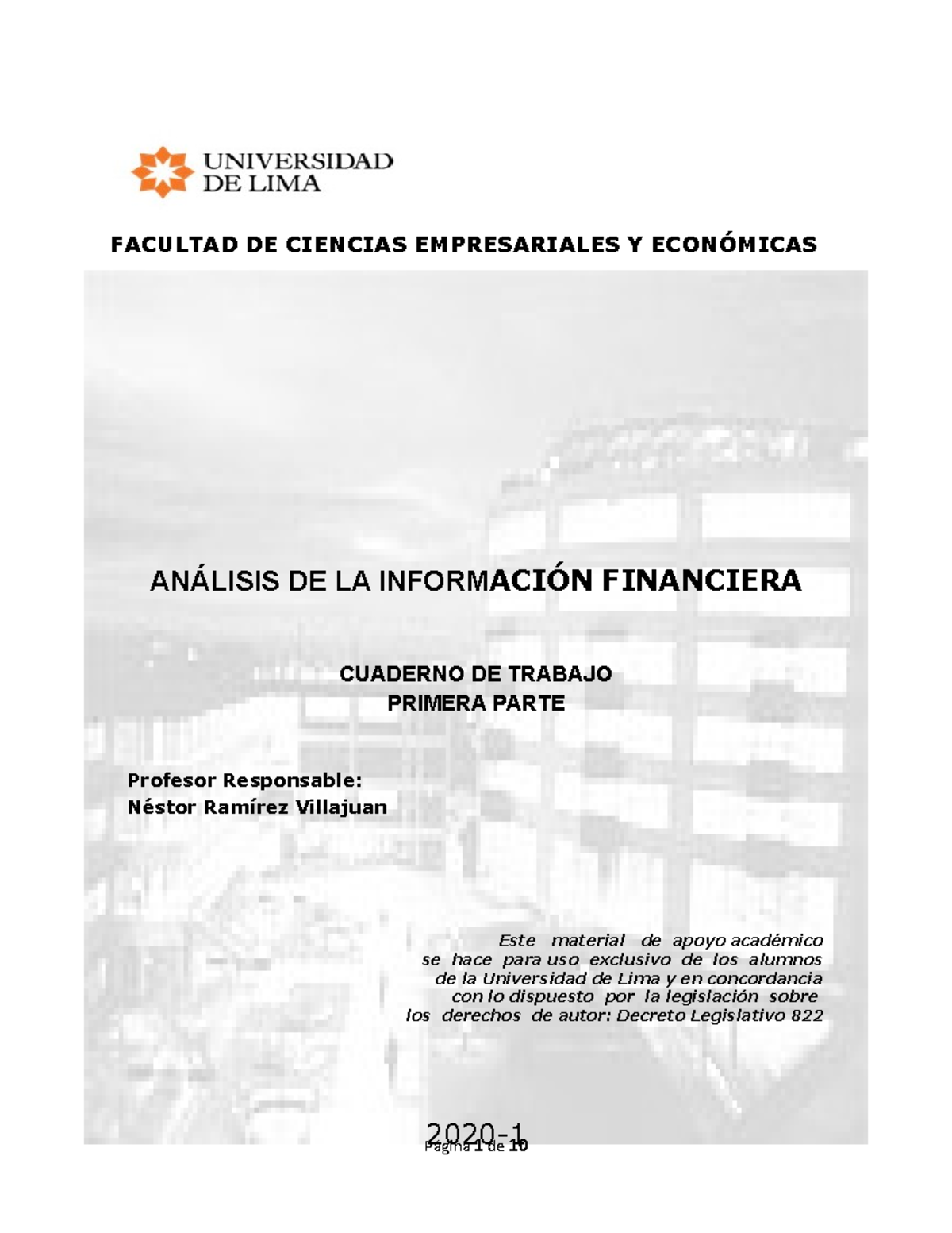 Guia 1 Analisis V- H - d 3nedno3 - FACULTAD DE CIENCIAS EMPRESARIALES Y ...