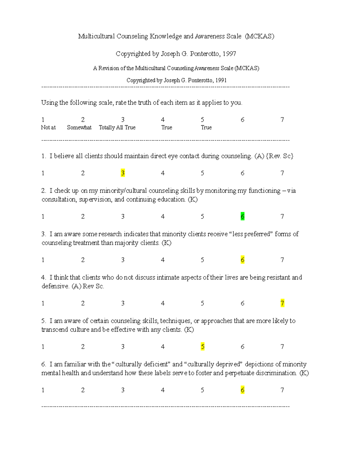 Multi cultural and knowledge scale for practical - Multicultural ...