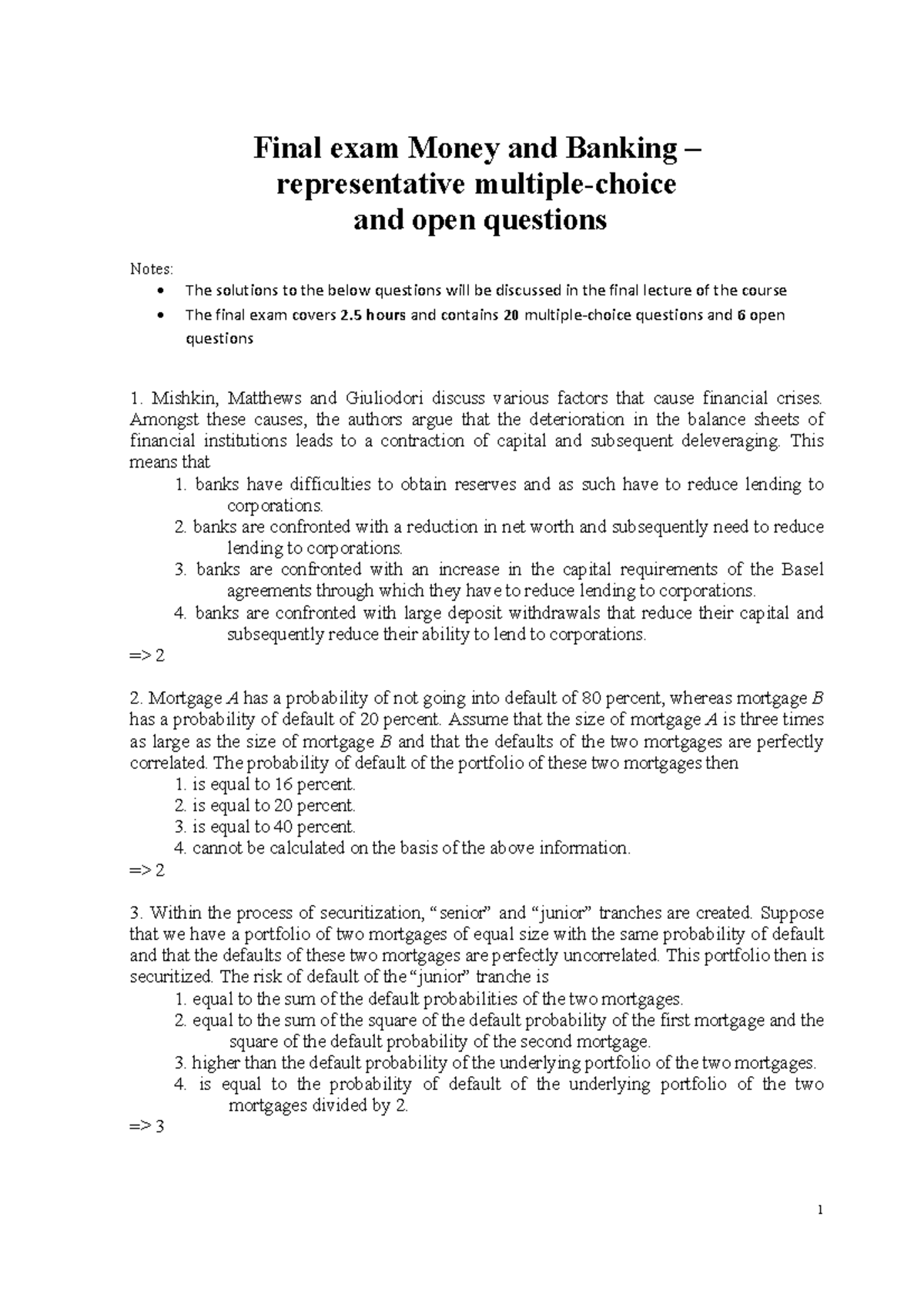 Final exam 25 Oktober 2018, vragen en antwoorden - Warning: TT ...