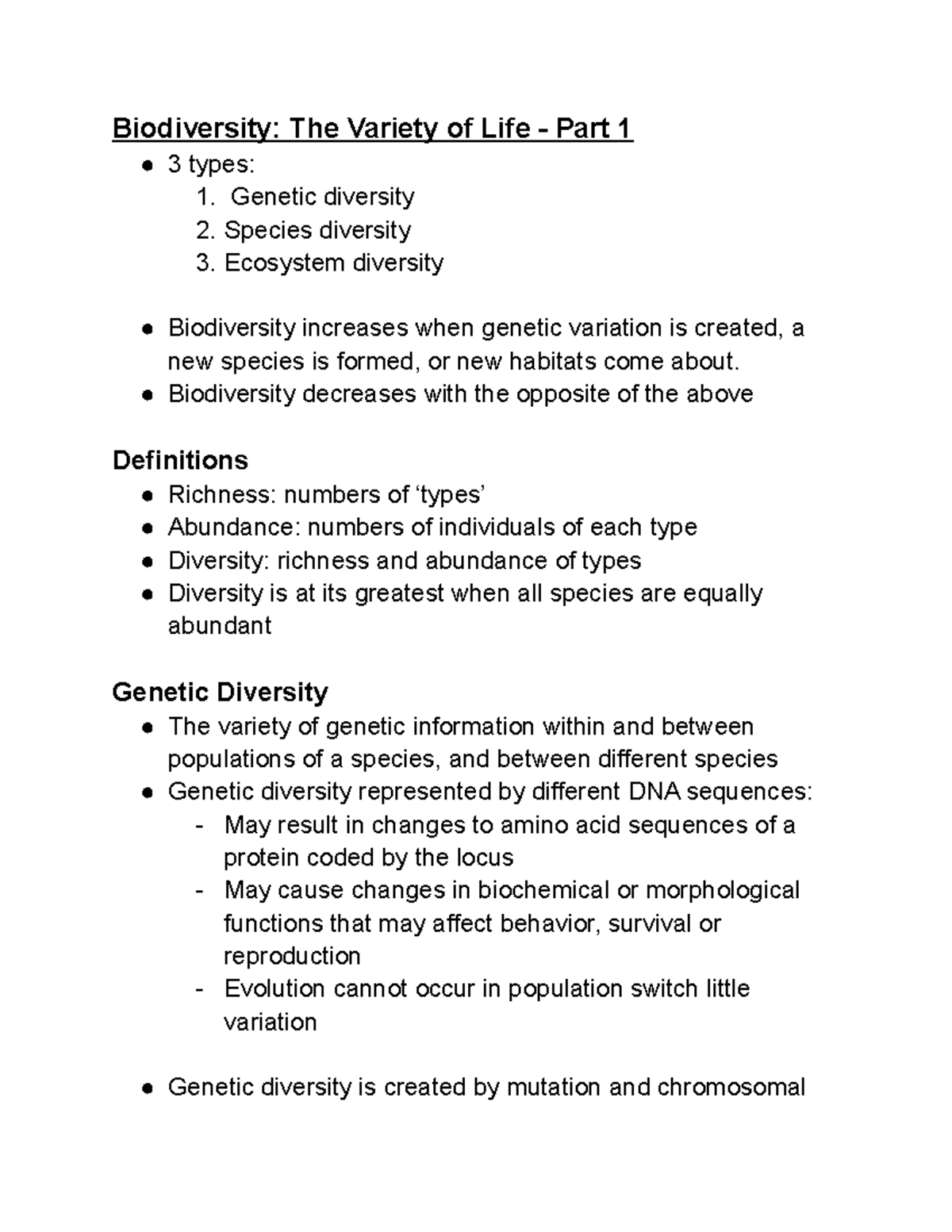 Biodiversity, The Variety of Life - Part 1 - Genetic diversity 2 ...