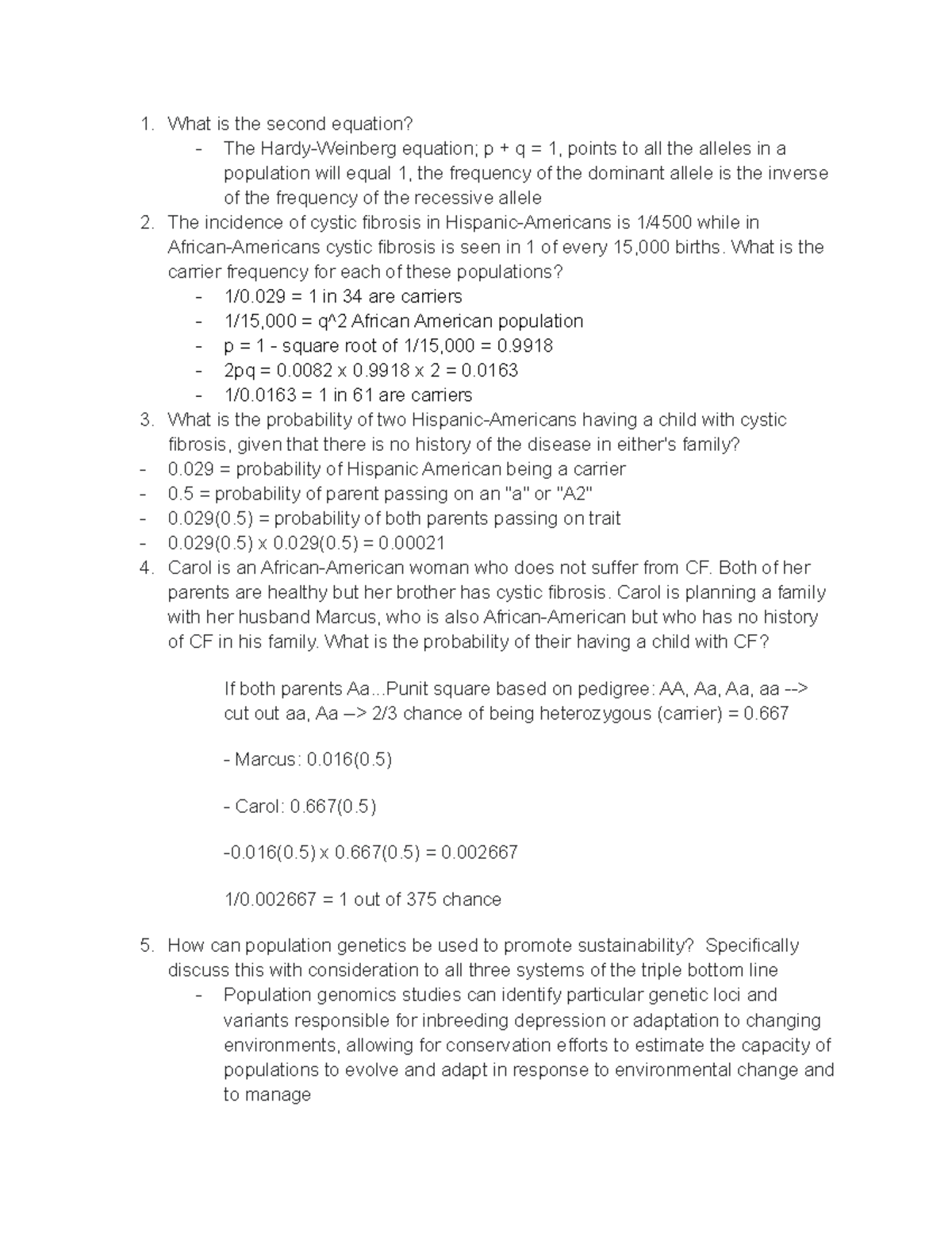 Group Case Study-In Sickness and in Health A Trip to the Genetic ...