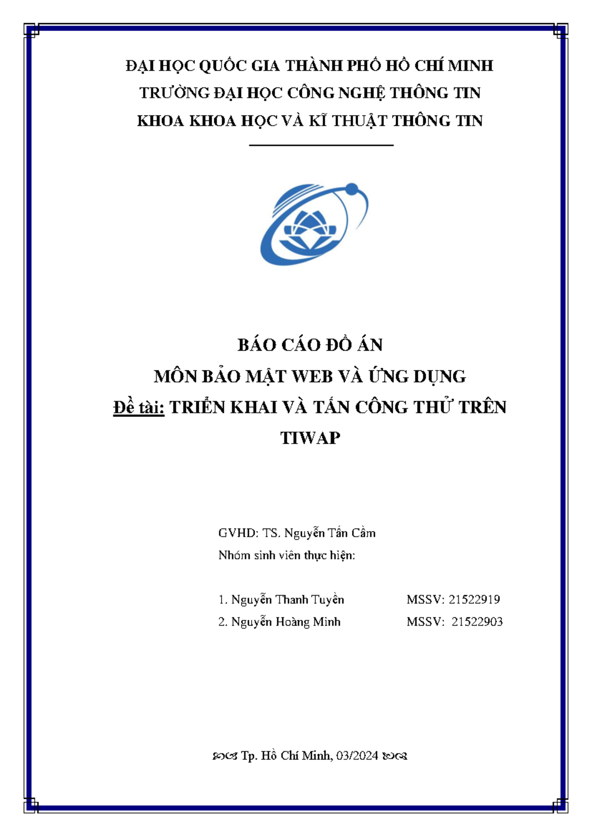 Do An Trien Khai Va Tan Cong Thu Tiwap - ĐẠI HỌC QUỐC GIA THÀNH PHỐ HỒ ...