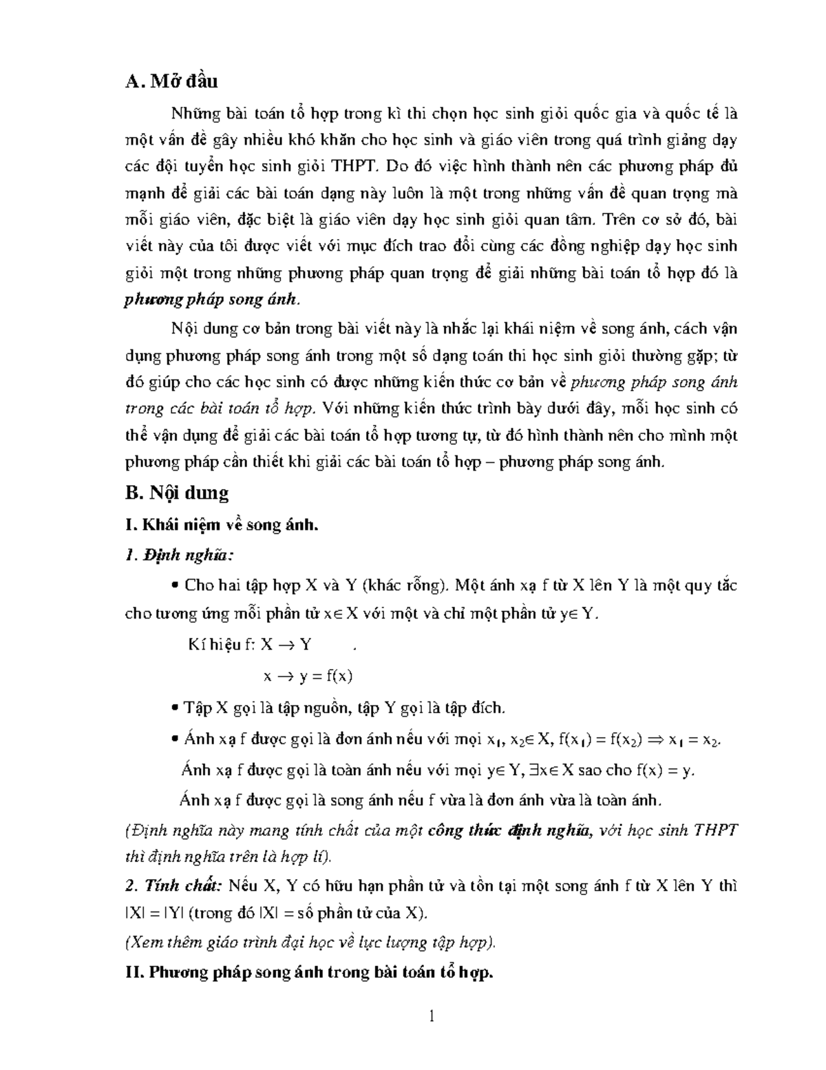 Pp song anh - vvvhjhjjhv - A. M ñ u Nh ng bài toán t h p trong kì thi ch n h c sinh gi i qu c ...