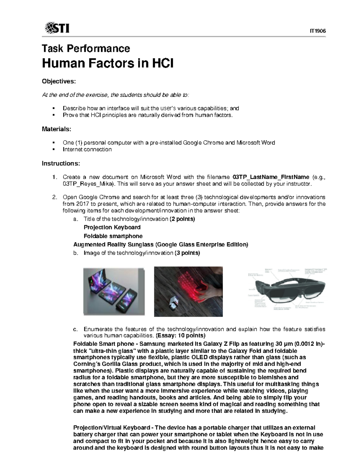03 Task Performance 1111 - IT Task Performance Human Factors in HCI ...