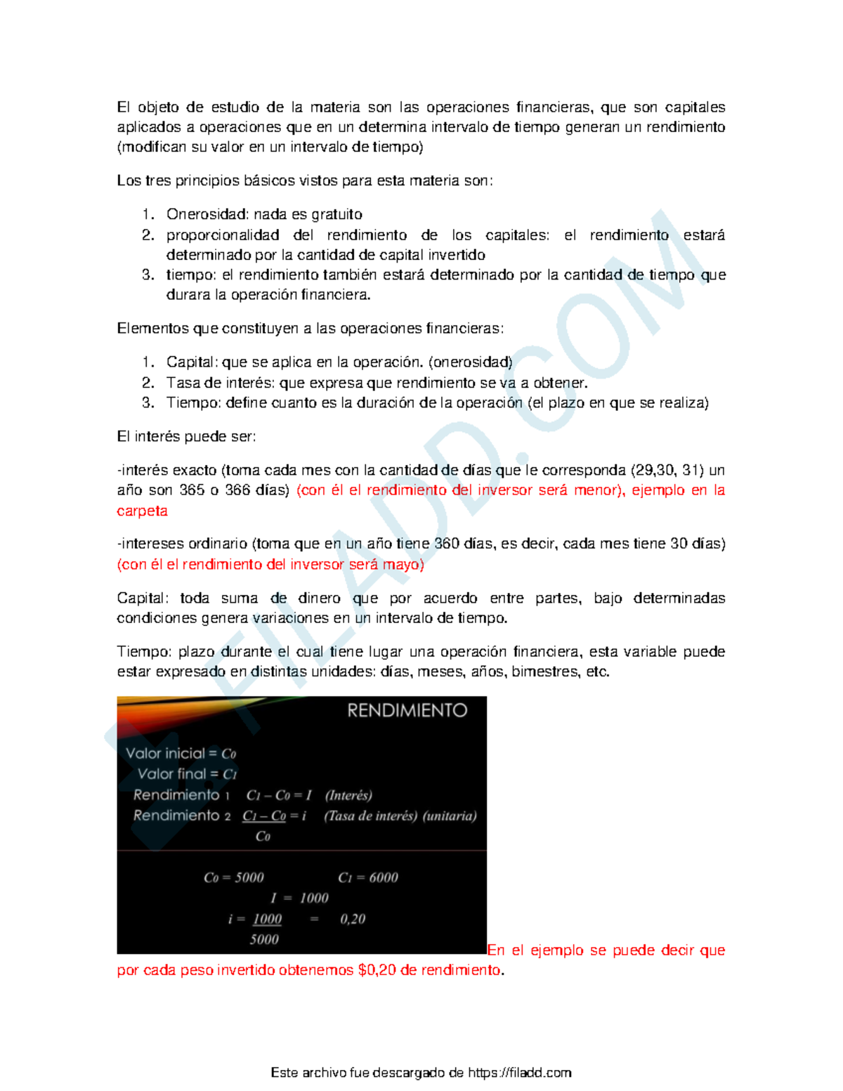Mate financiera 1parcial explicado - El objeto de estudio de la materia ...