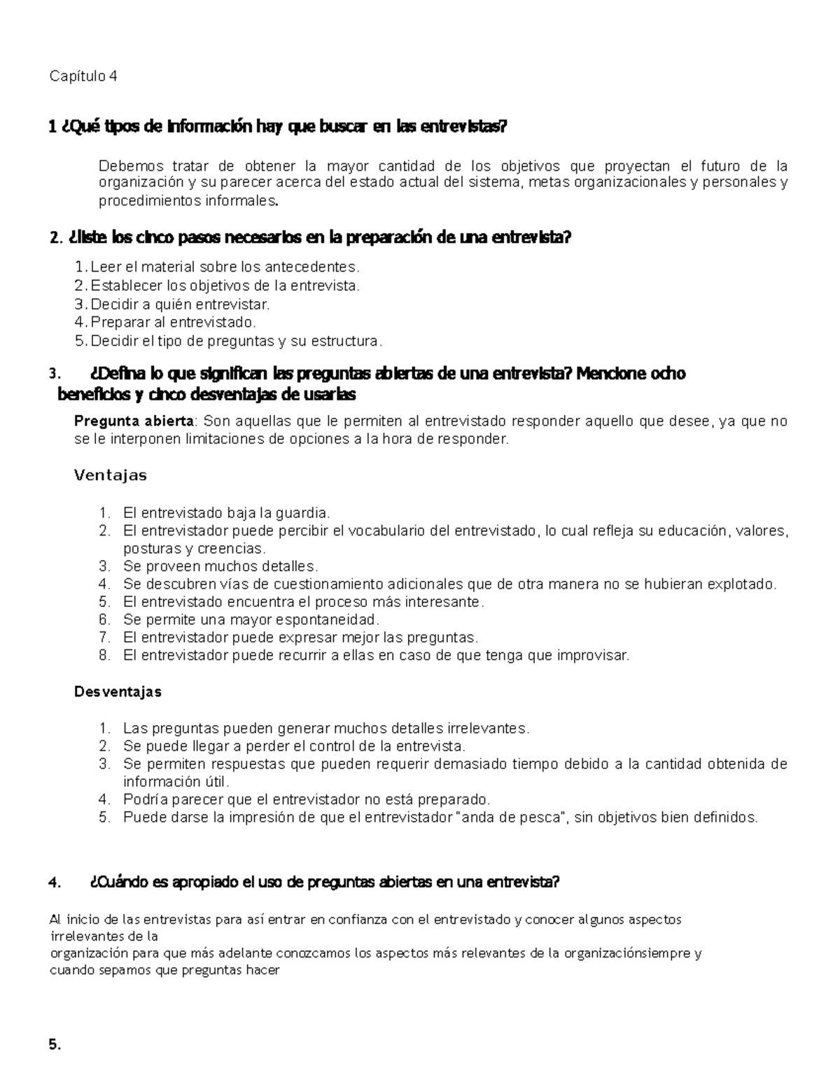 Pregunta de repaso cap 4,5,6 - Capítulo 4 1 ¿Qué tipos de información ...