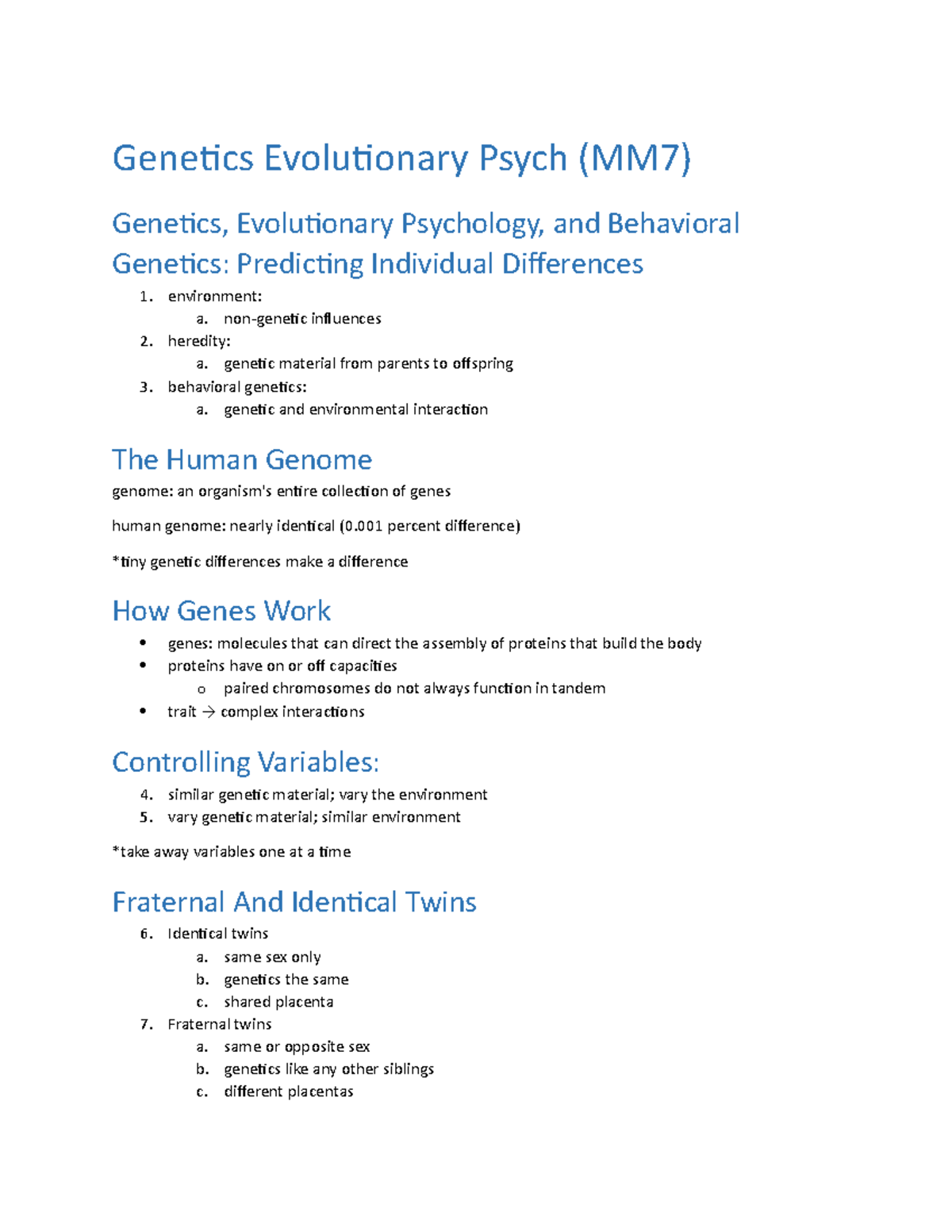 Genetics Evolutionary Psych (MM7) - Genetics Evolutionary Psych (MM7 ...