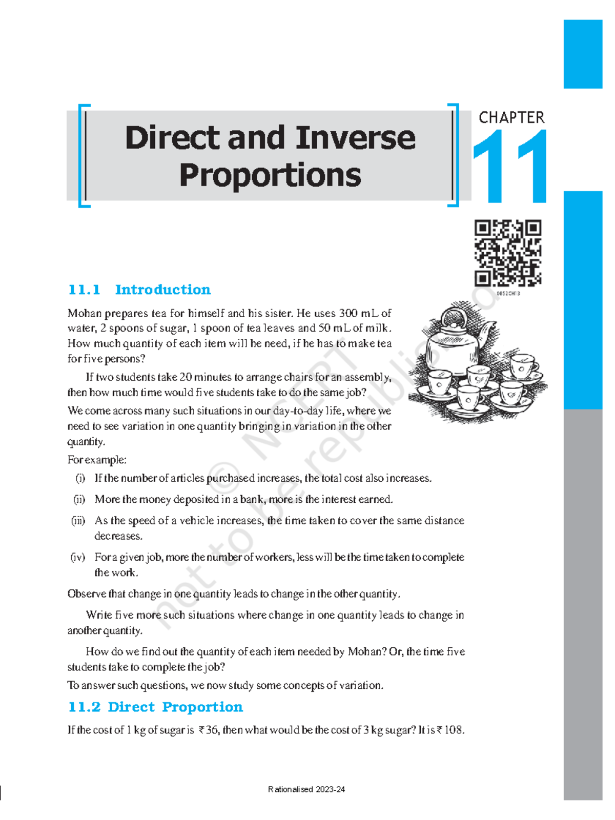 Hemh111 - Mathematics Textbook class 8 English - DIRECT AND INVERSE ...