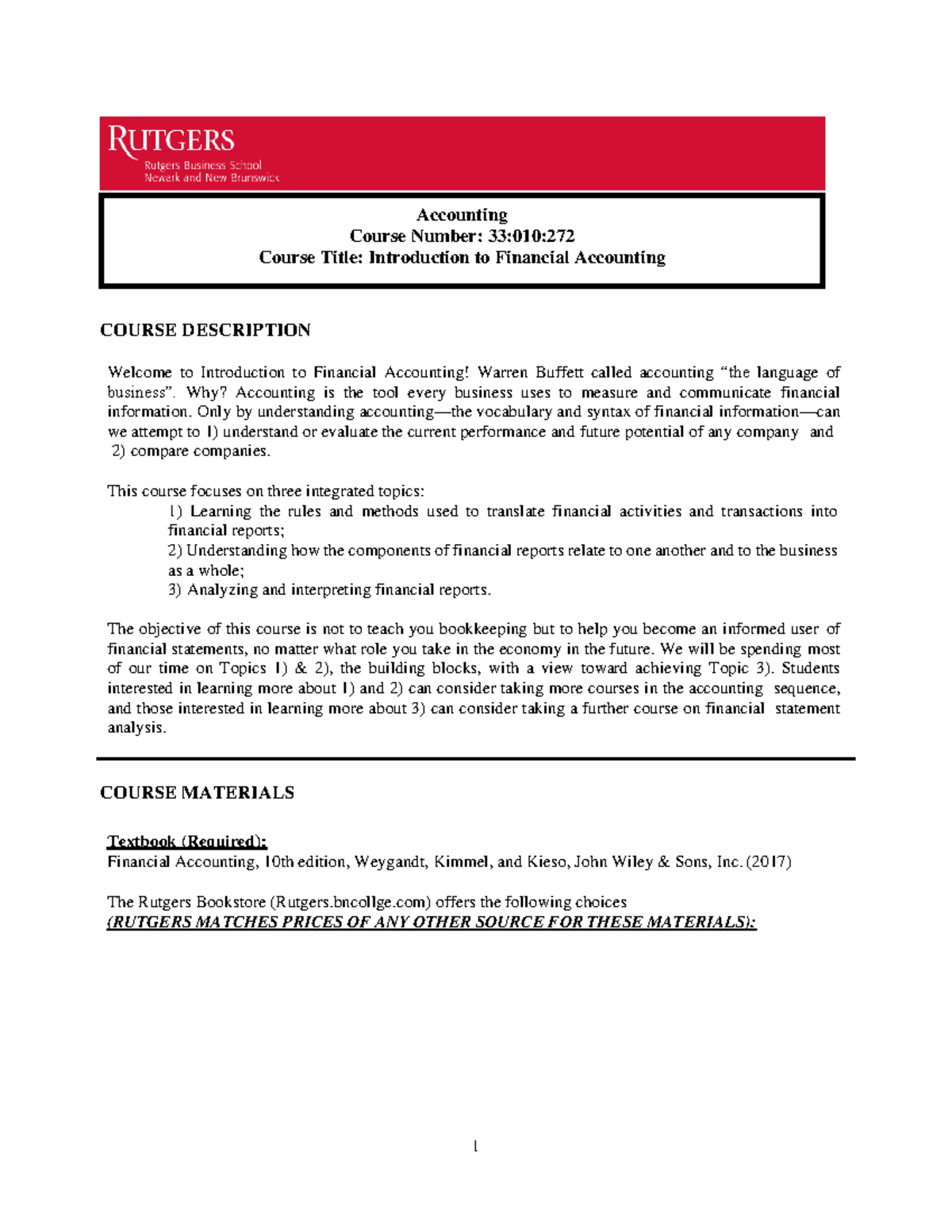 33 010 272 - syllabus - COURSE DESCRIPTION Welcome to Introduction to ...