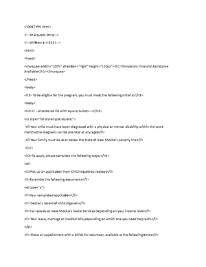 Doctype html - Notes for web - Temporary Financial Assitance Available ...