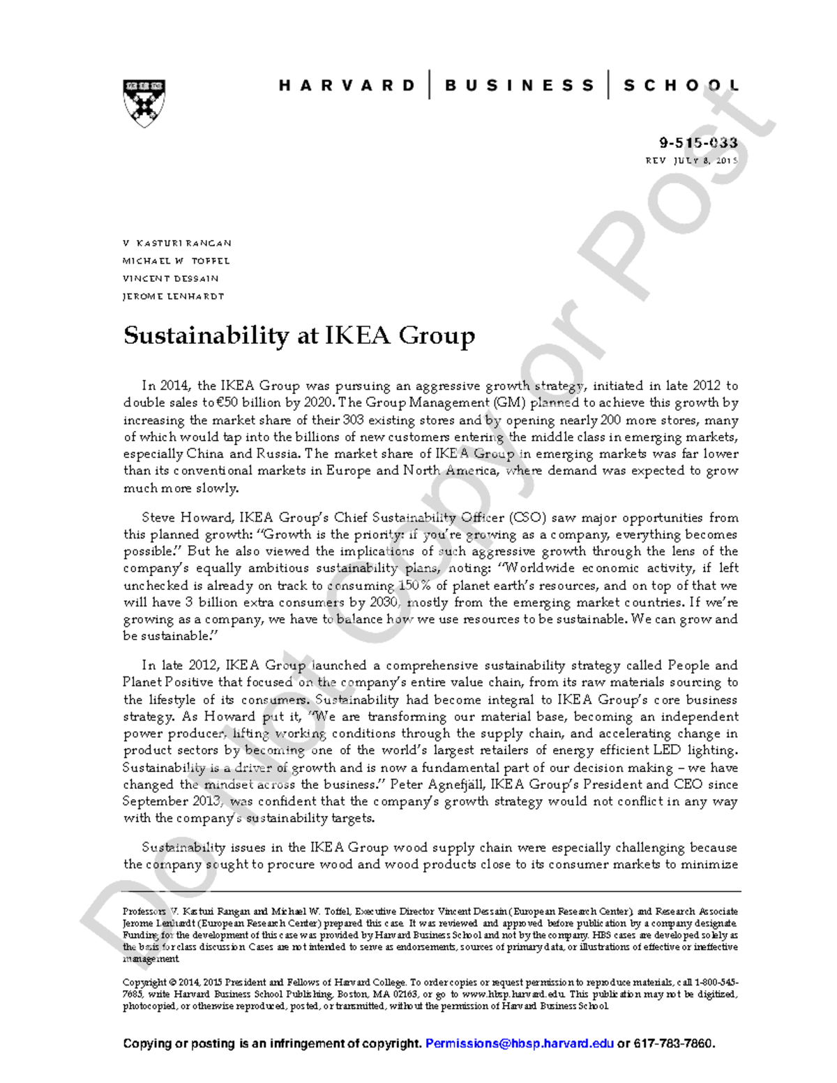 Sustainability at IKEA group - Value chain analysis study unlocked - 9 ...