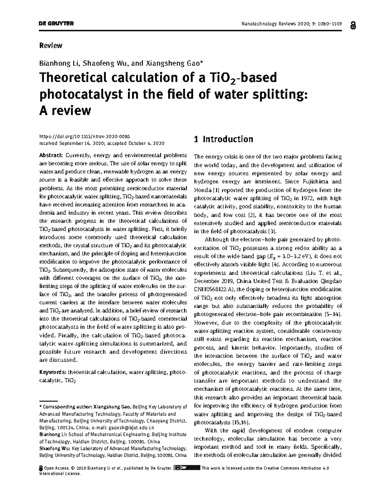 10 - Introduce dopants - Review Bianhong Li, Shaofeng Wu, and ...