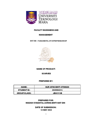 Individual assignment FIN358 - FACULTY BUSSINESS AND MANAGEMENT FIN358 ...