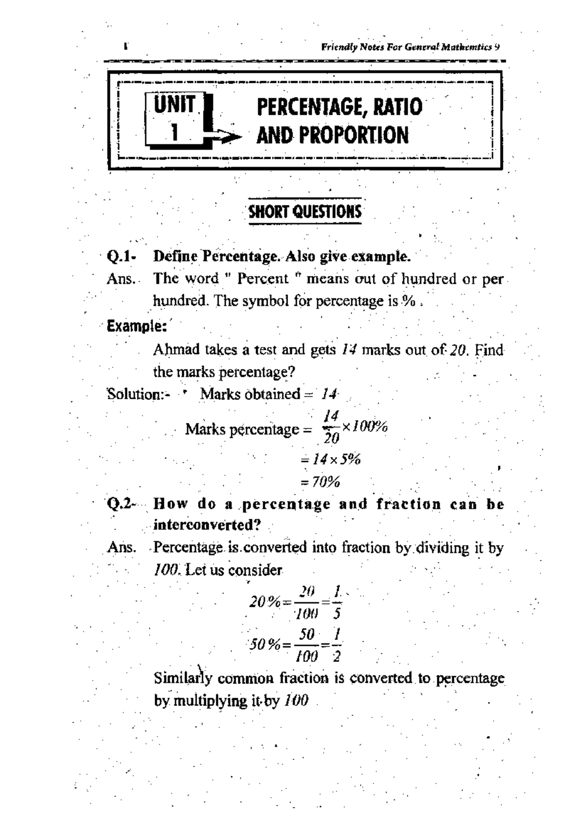 Percentage ratio and proportion - Discrete Mathematics - UZ - Studocu