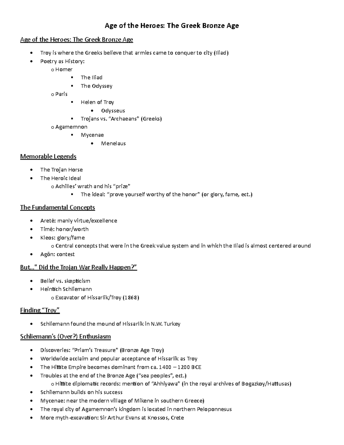 9-4 ~ 9-10 - This set of notes discusses the Greek Bronze Age to a new ...