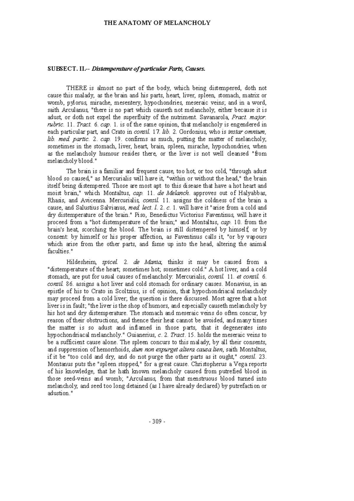 The anatomy of melancholy 24 - THE ANATOMY OF MELANCHOLY SUBSECT. II ...