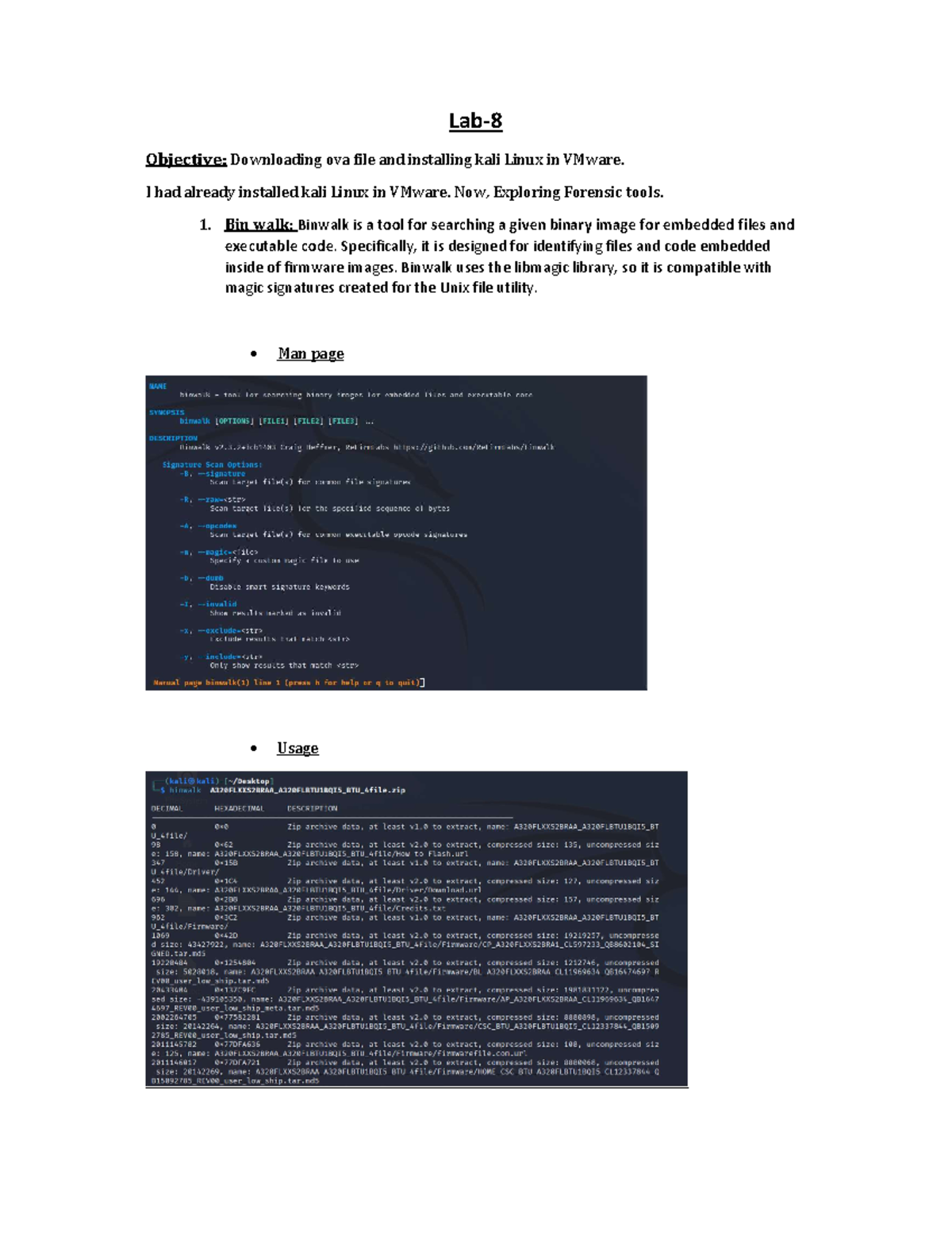 Experiment 8 Digital Forensic 500086172 - Lab- Objective: Downloading ova file and installing ...
